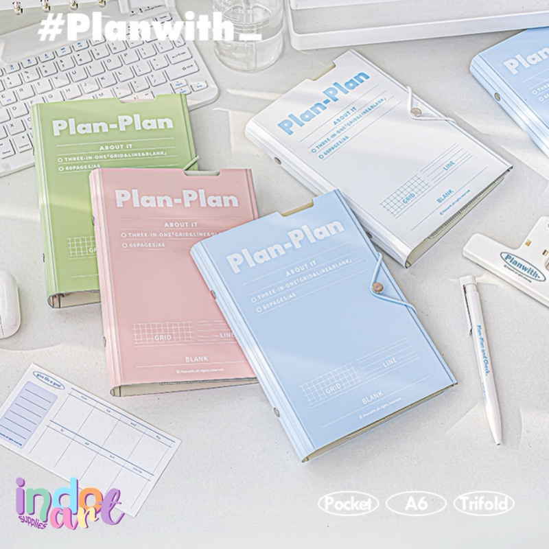 Jual (IAS) PlanWith Binder Notebook Diary Buku Catatan Pocket A6 Grid ...