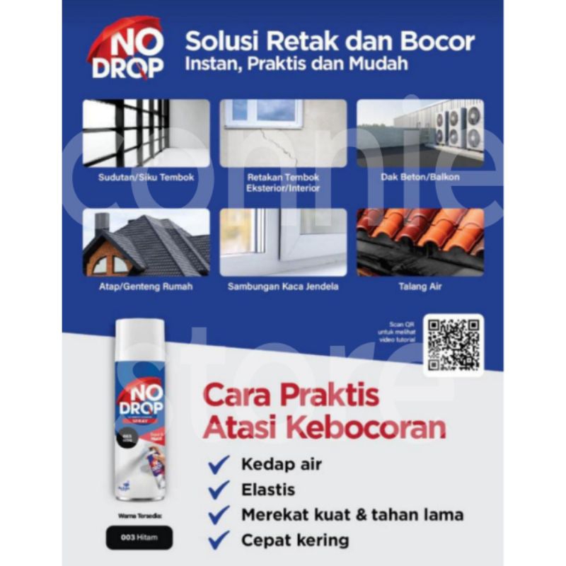 Jual No drop Spray Solusi Anti Bocor dan Retak 400CC warna Hitam ...