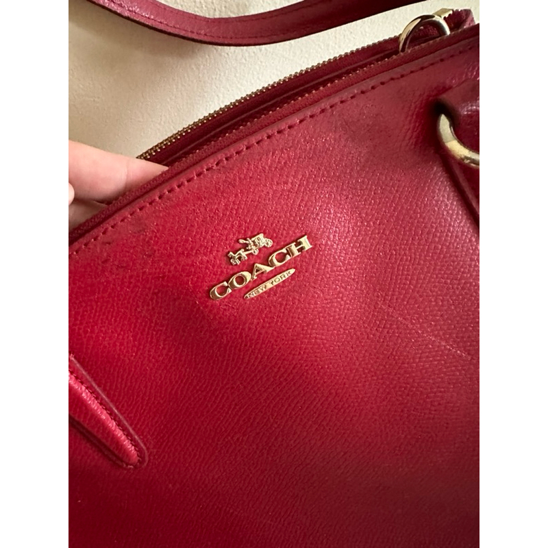 Jual tas coach original preloved tas branded preloved tas warna merah wanita tas Kantor coach ...