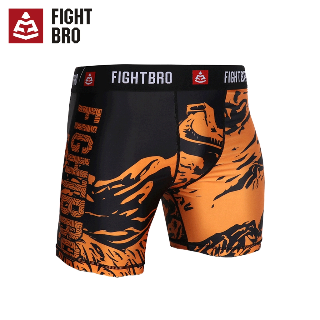 Jual MMA Compression Shorts Orange - FIGHTBRO | Shopee Indonesia