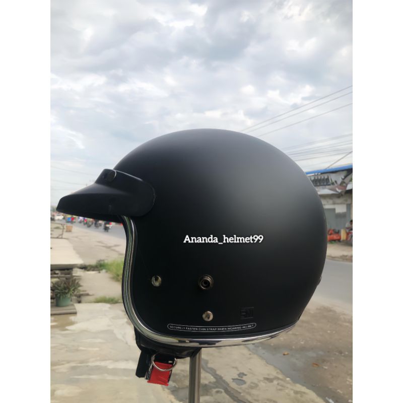 Jual HELM BOGO CARGLOSS LISTCROME + PET /HELM BOGO RETRO LISTCROME ...