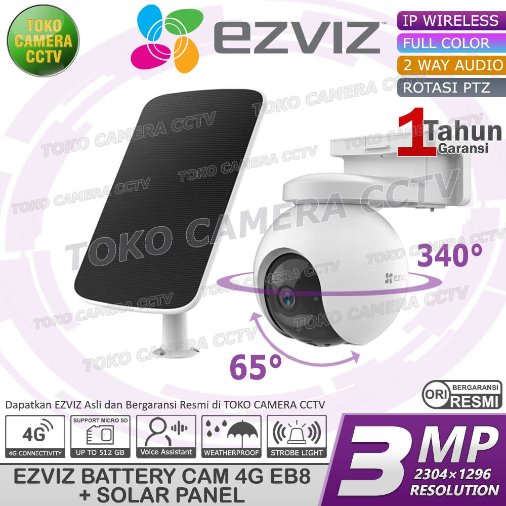 Jual CCTV EZVIZ 2K SMART 4G KAMERA IP CAMERA SIM GSM PTZ 360 SOLAR ...