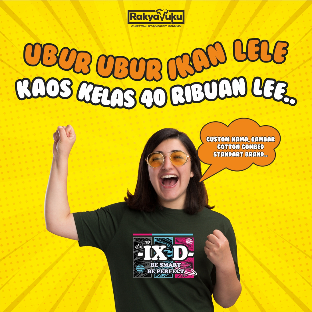 Jual Kaos Sablon Custom Kelas SD SMP SMA | Desain Sendiri | Cotton Combed 30s | Harga Murah ...