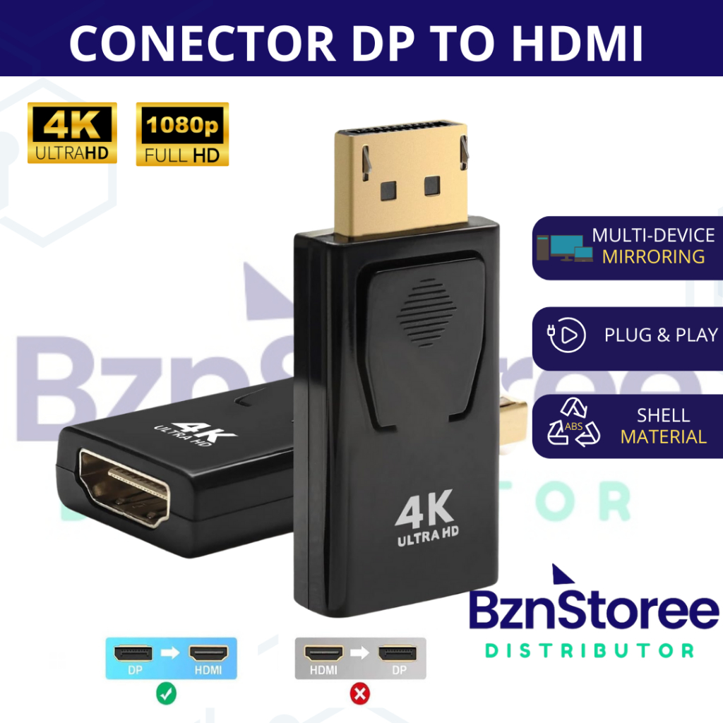 Jual Converter DP Male to HDMI Female Gold Plated / Converter ...