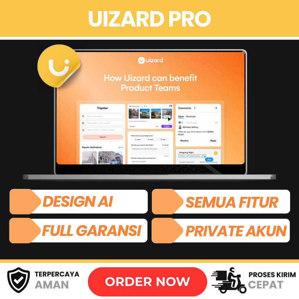Jual UIZARD IO PRO | 30 HARI PRIVATE | UI DESIGN WEBSITE DENGAN AI BEGITU MUDAH | Shopee Indonesia