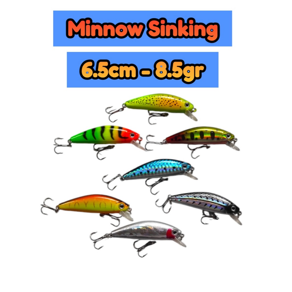 Jual Umpan Mancing Minnow 6.5cm 8.5gr Minnow Sinking | Shopee Indonesia