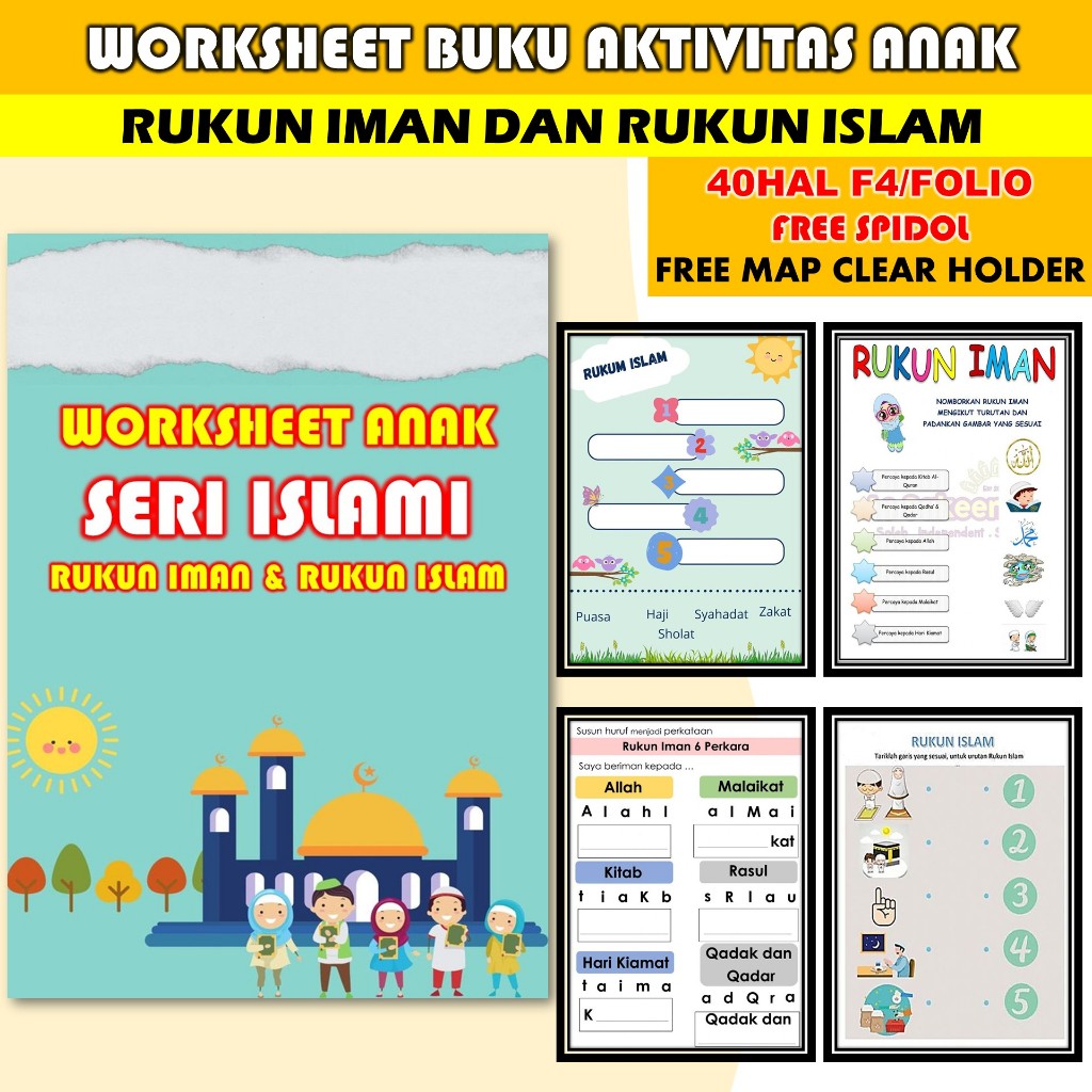 Jual Buku Anak Islami Rukun Iman dan Rukun Islam - Buku Belajar Anak ...