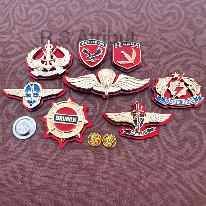 Jual Pin Roda Wing Penerjun / Pelopor / Scuba Diver / Wanteror / SAR ...