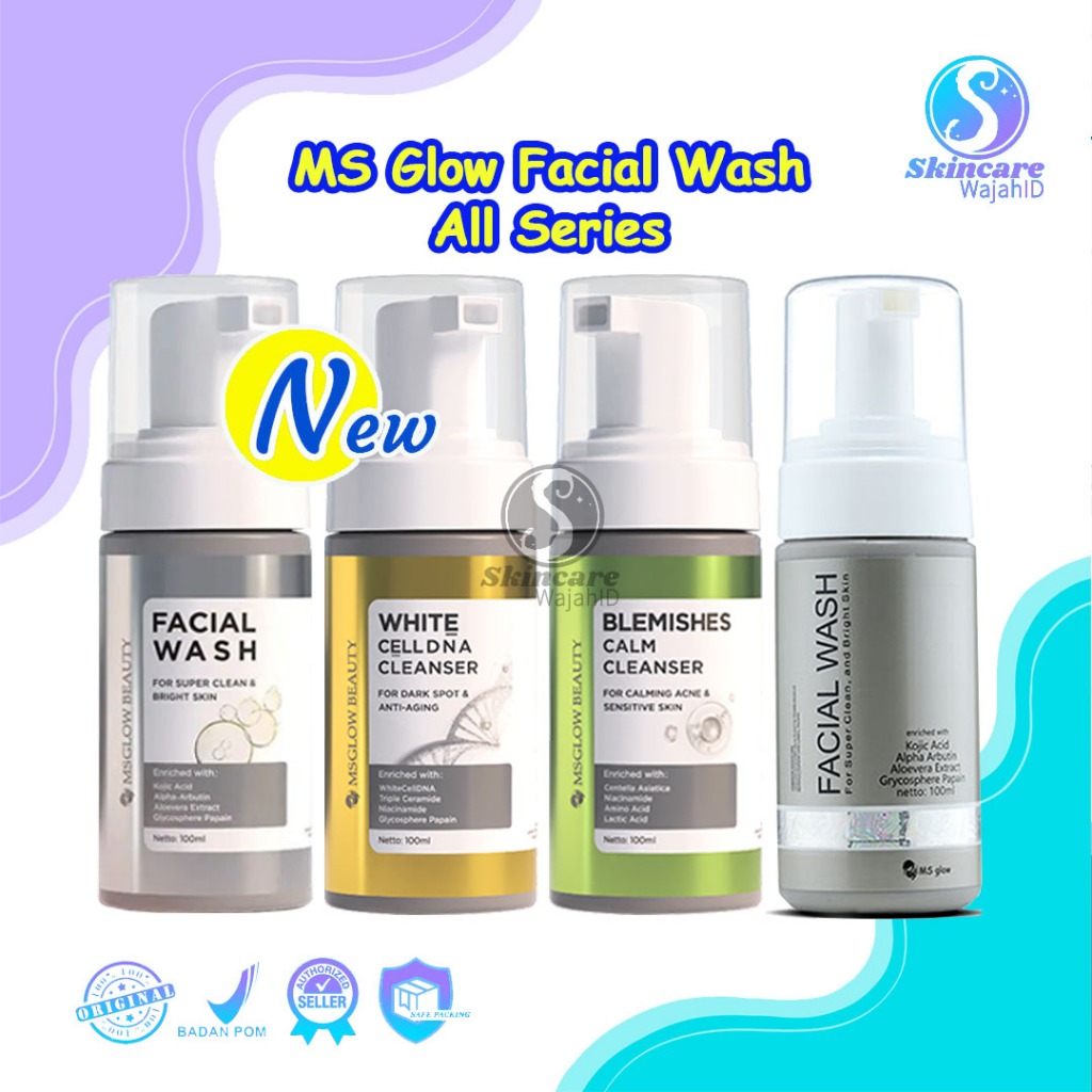 Jual MS Glow Facial Wash New All Varian - Sabun Wajah MS Glow - Sabun ...