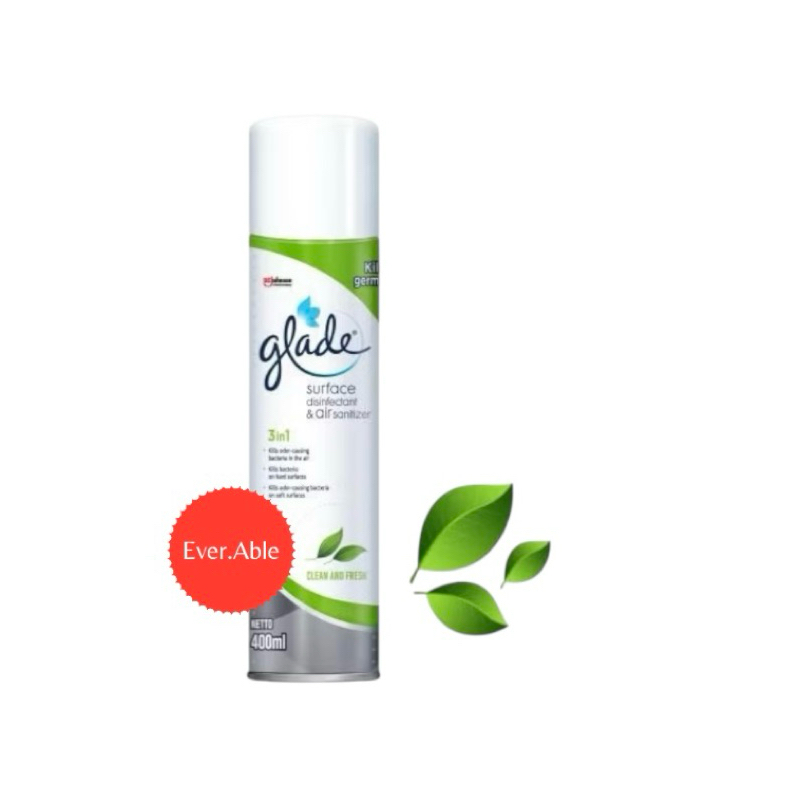 Jual GLADE SURFACE DISINFECTANT & AIR SANITIZER 3 IN 1 400 ML | Shopee ...