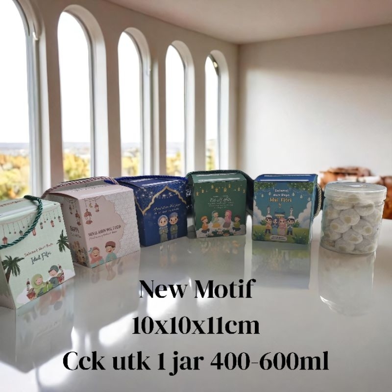 Jual Free Hangtag Mini Box Lebaran 10x10 x11cm Box Lebaran 1 jar 600ml ...