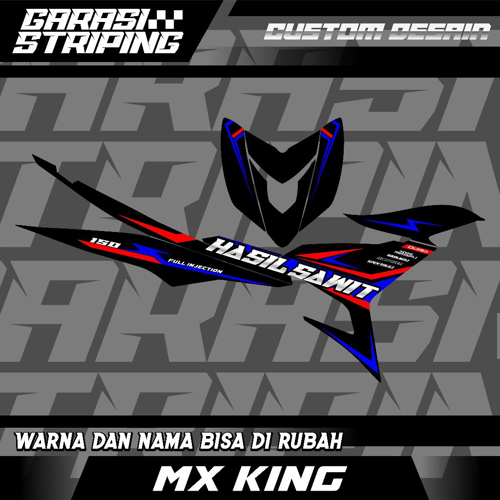 Jual STRIPING CUSTOM VARIASI TRANSPARAN MX KING STICKER VARIASI MOTIF ...