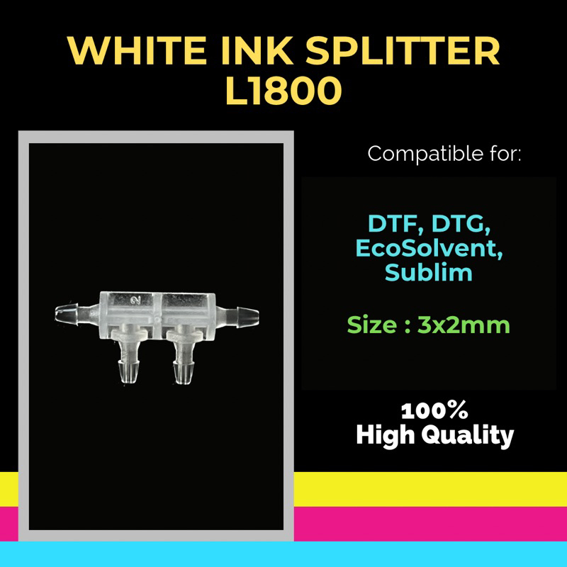Jual White Ink Splitter 2 Jalur Ukuran 3x2mm Epson L1800 | Shopee Indonesia