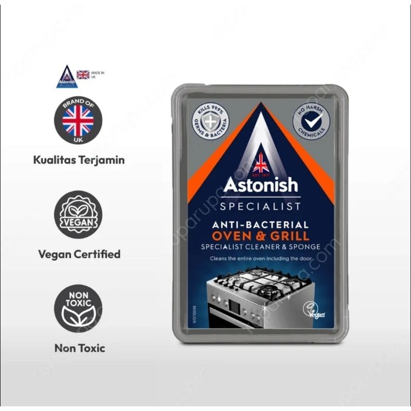 Jual ACE - Astonish 250 Gr Ove n And Grill Clenaer & Sponge | Shopee ...