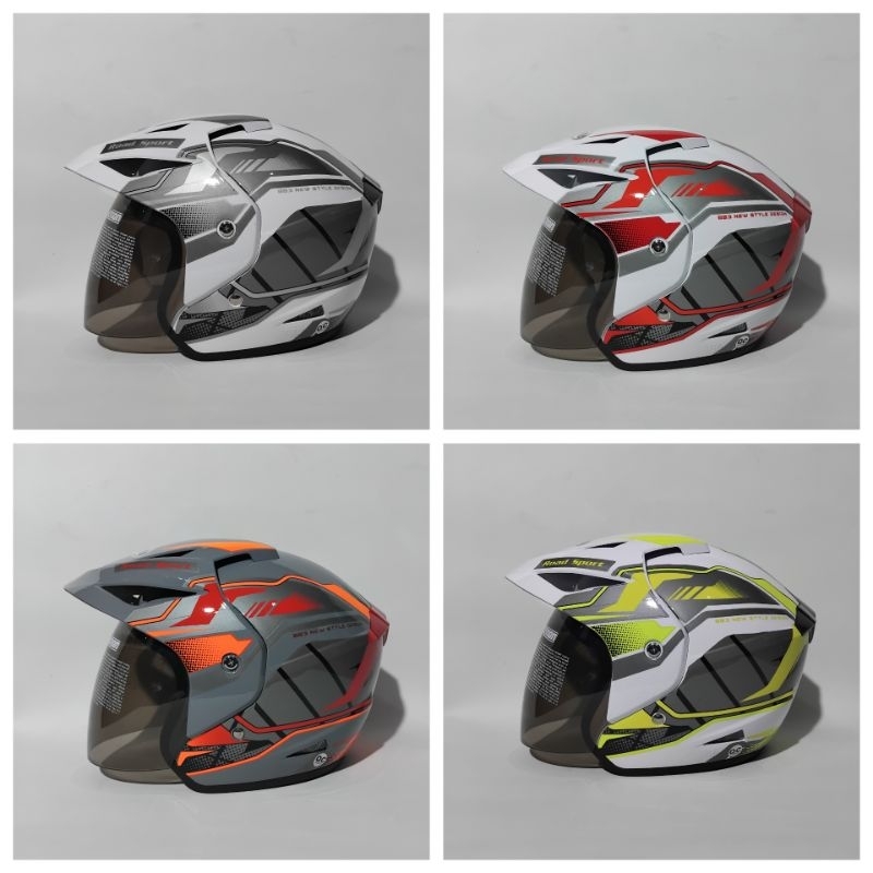 Jual HELM HALF FACE HELM TAKIRA MOTIF STREET LINE BLACK SILVER | Shopee ...
