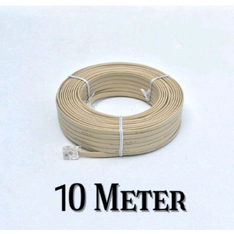 Jual KABEL LINE TELEPON Isi 4 + RJ11 (10Meter) | Shopee Indonesia