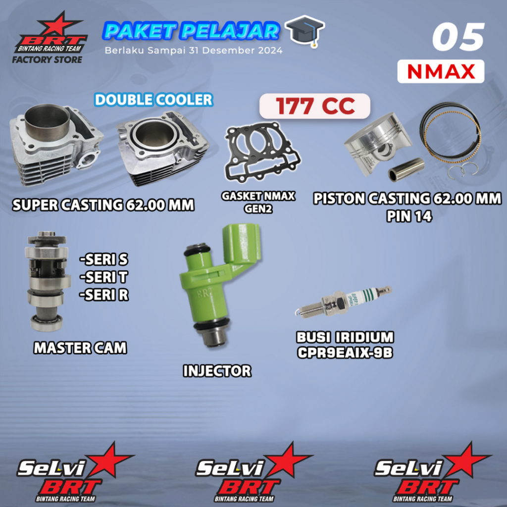 Jual PAKET BORE UP BRT NMAX BLOK SET PISTON MASTER CAM NOKEN AS ...