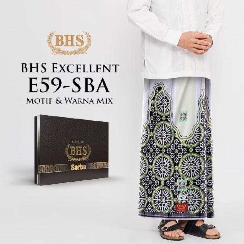 Jual Sarung BHS Excellent Gold E52 SBA Motif dan Warna Mix | Shopee ...