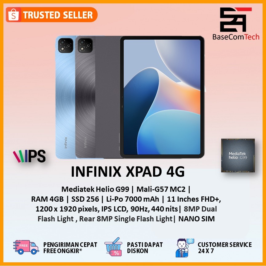 Jual Infinix Xpad 4G LTE | MediaTek Helio G99 | 4GB/256GB | Li-Po 7000 ...