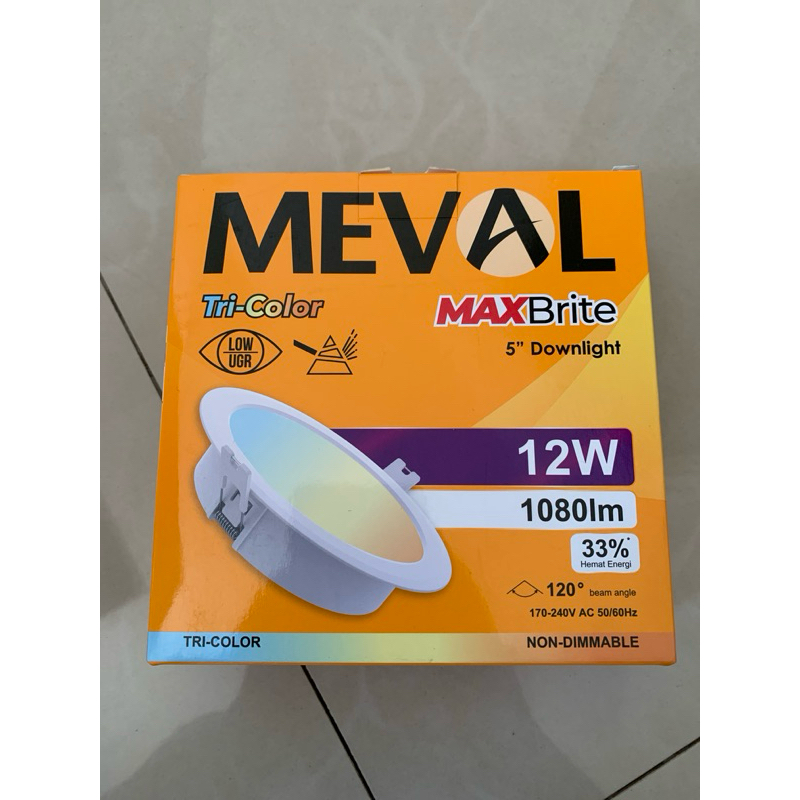Jual LAMPU DOWNLIGHT 3 warna 5 inch 12 watt meval maxbrite | Shopee ...