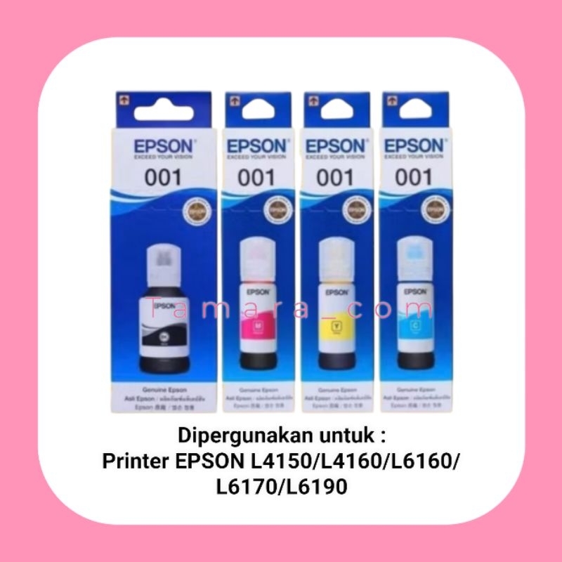 Jual 1SET TINTA EPSON 001 ORIGINAL FOR L4150 L4160 L4260 L4266 L6160 L6170 L6190 | Shopee Indonesia
