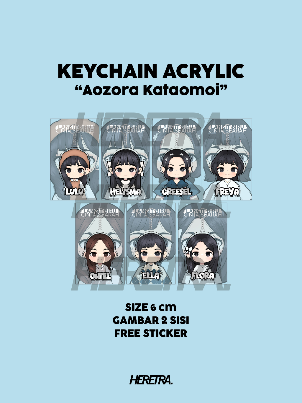 Jual KEYCHAIN ACRYLIC JKT48 FAN ART CHIBI STYLE - Gantungan Kunci ...