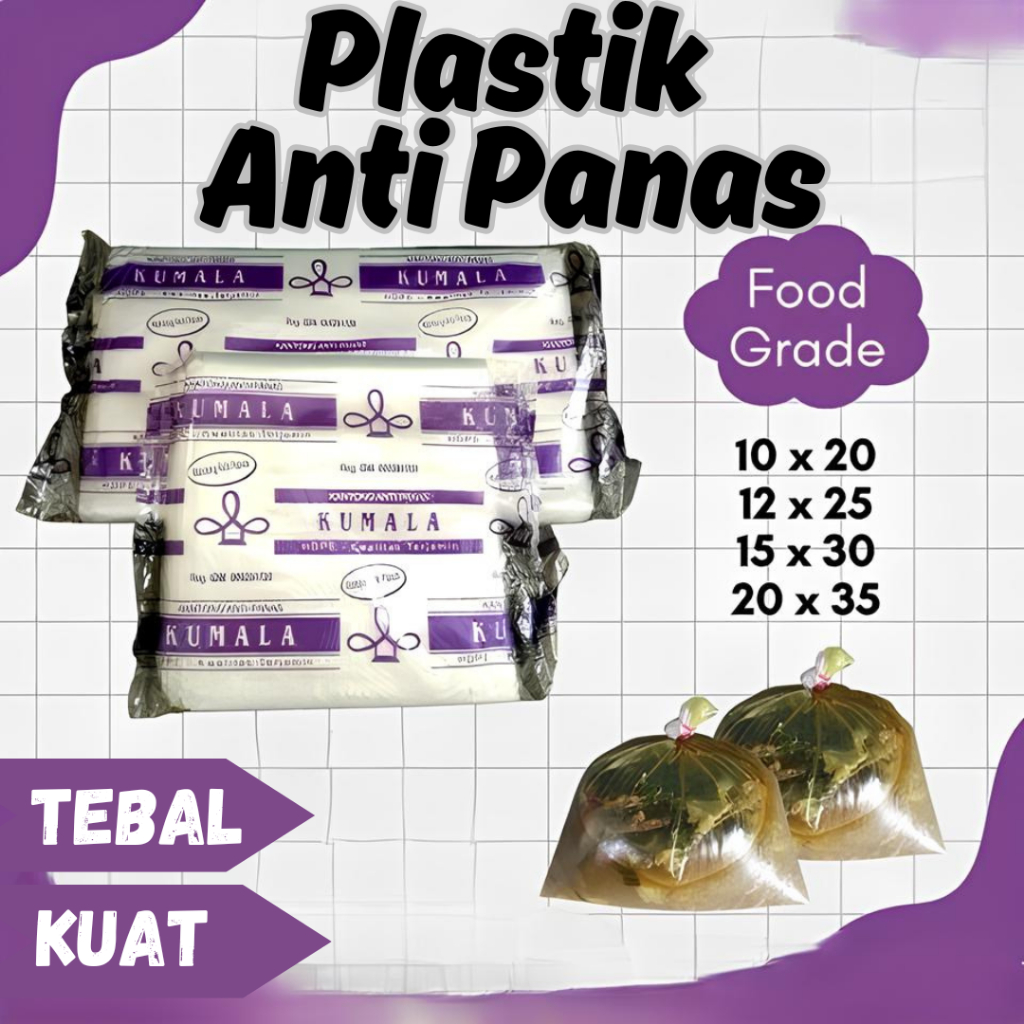 Jual Kantong Plastik Tahan Panas HD 10x20 12x25 15x30 20x35 / Plastik ...