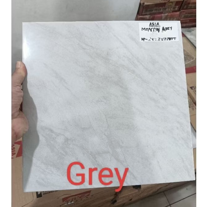 Jual keramik Asia Moscow Grey/Cream 30x30 kw3/Dus (kilap) | Shopee ...