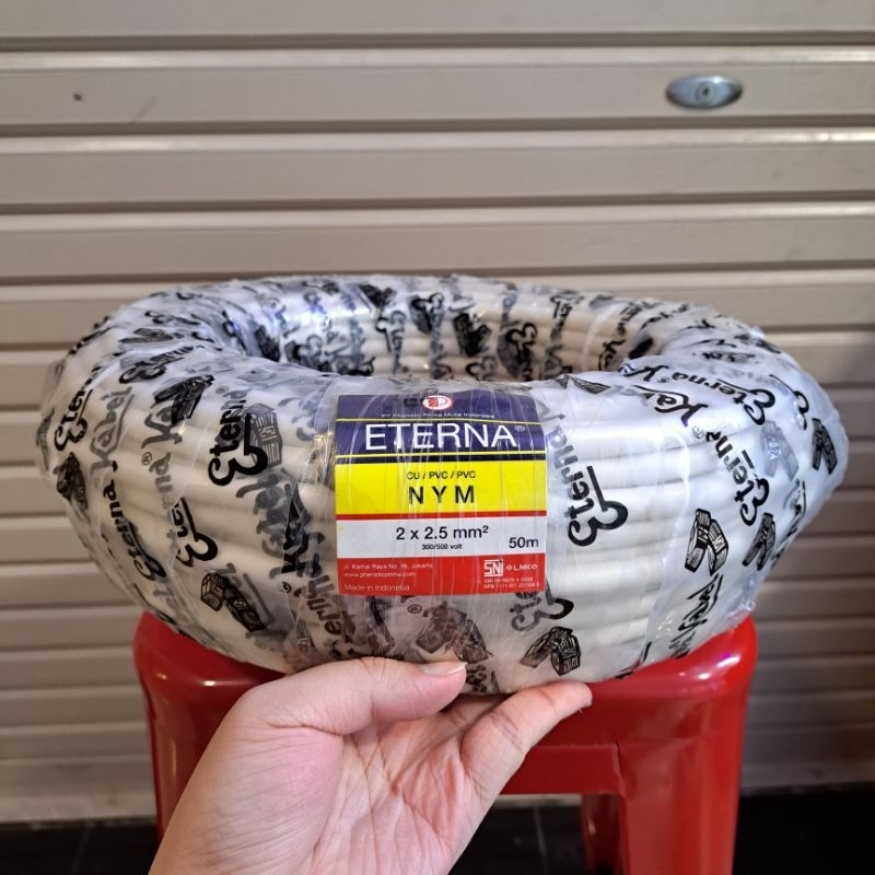 Jual Roll Kabel Eterna NYM 2x2.5 mm2 (ORI) - 50 Meter | Shopee Indonesia