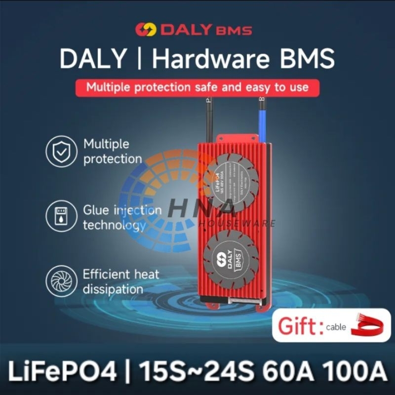 Jual BMS Daly LifePO4 15S 48V 16S 51V 20S 60V 24S 72V 60A dan 100A Ada Lithium Iron Phosphate ...