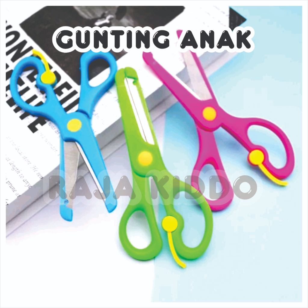 Jual Gunting Anak Yang Aman Untuk Belajar Menggunting Kertas Mini ...