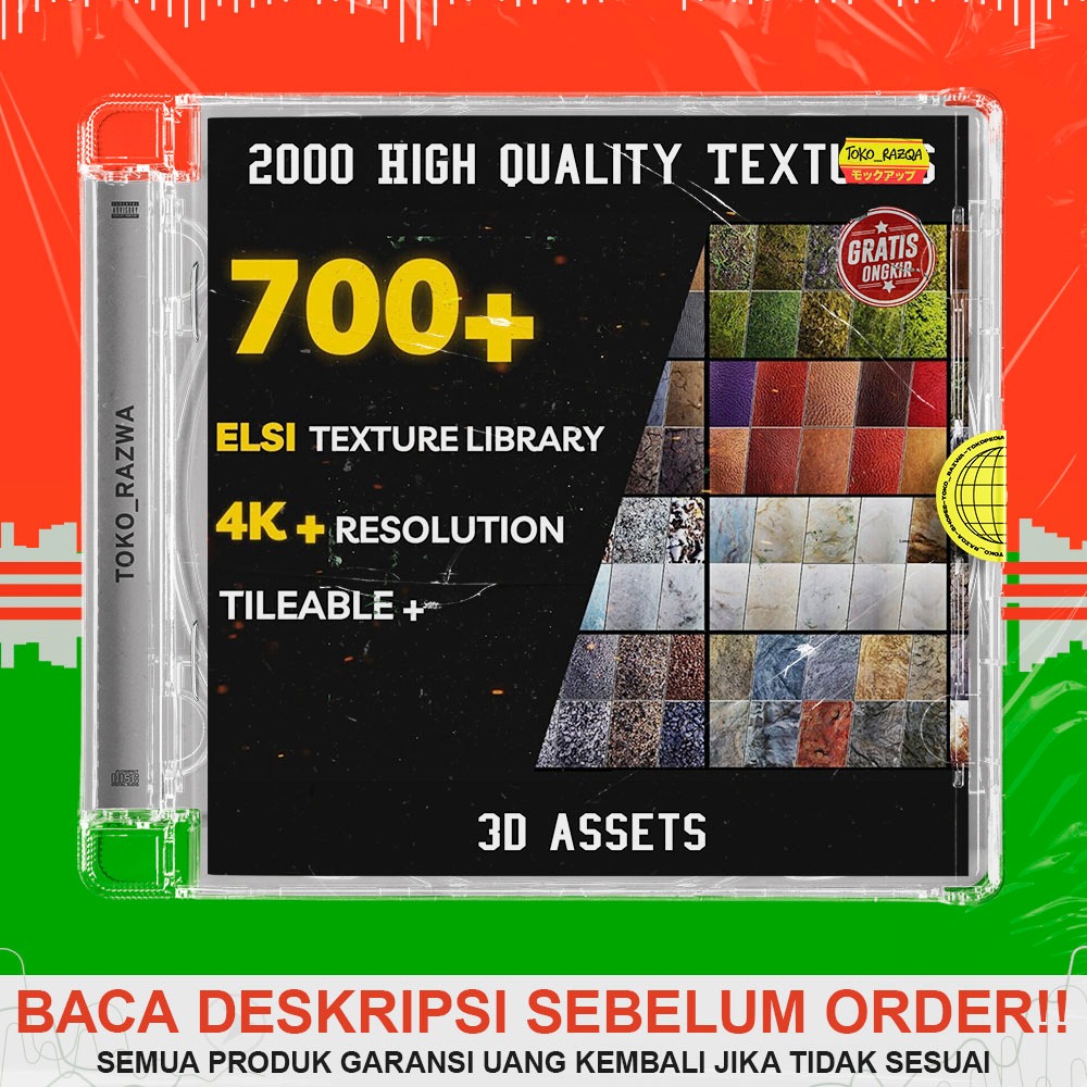 Jual 3D Assets - 2000 High Quality PBR Textures - 100225 | Shopee Indonesia