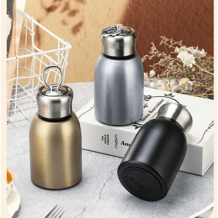 Jual 304 baja tahan karat Botol Minum Thermos 300ml Mini Tahan Panas dan Dingin 271 | Shopee ...