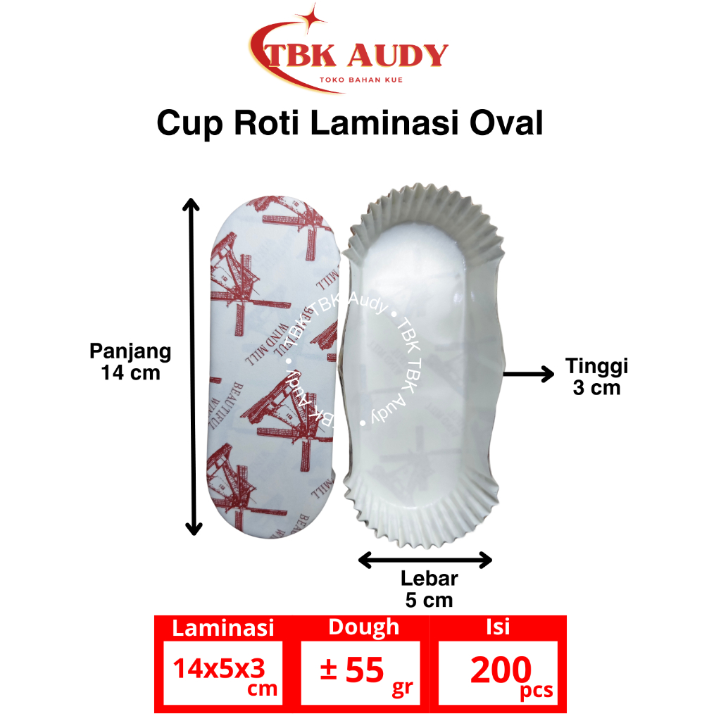 Jual Cup Roti Laminasi Oval Isi 200 pcs | KINCIR | Shopee Indonesia