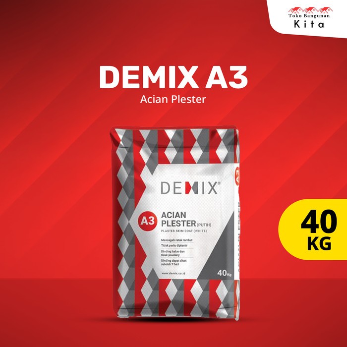 Jual Semen Demix A3 Acian Plester (abu-abu) (40kg) | Shopee Indonesia