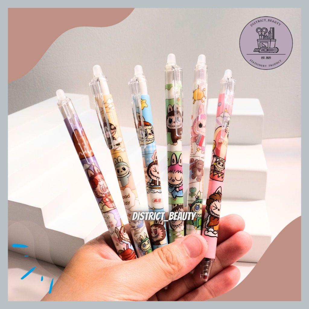 Jual PULPEN CETEK HAPUS LABUBU PEN MEKANIK PENA GEL PULPEN MEKANIK ...