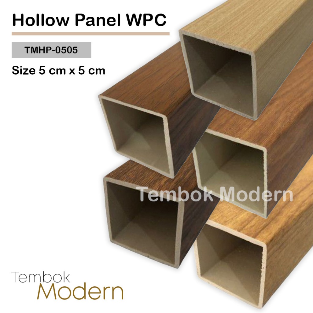 Jual Hollow Panel WPC PVC 5 x 5 CM Kisi-Kisi Kotak Pembatas Dinding ...