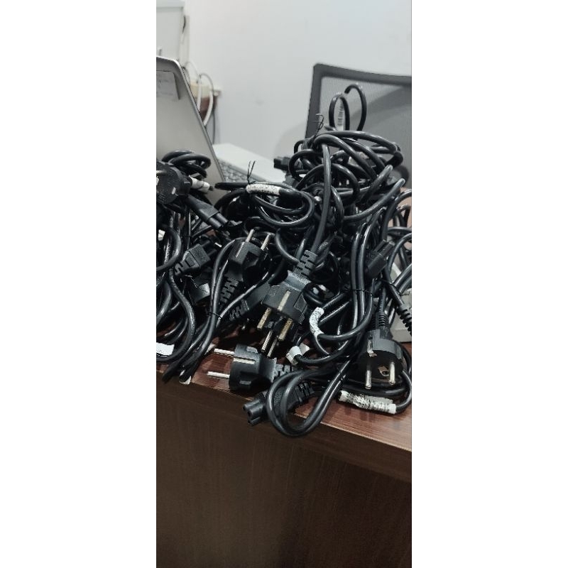 Jual kabel power 3 lubang original tebal colokan kaki 2panjang standard ...