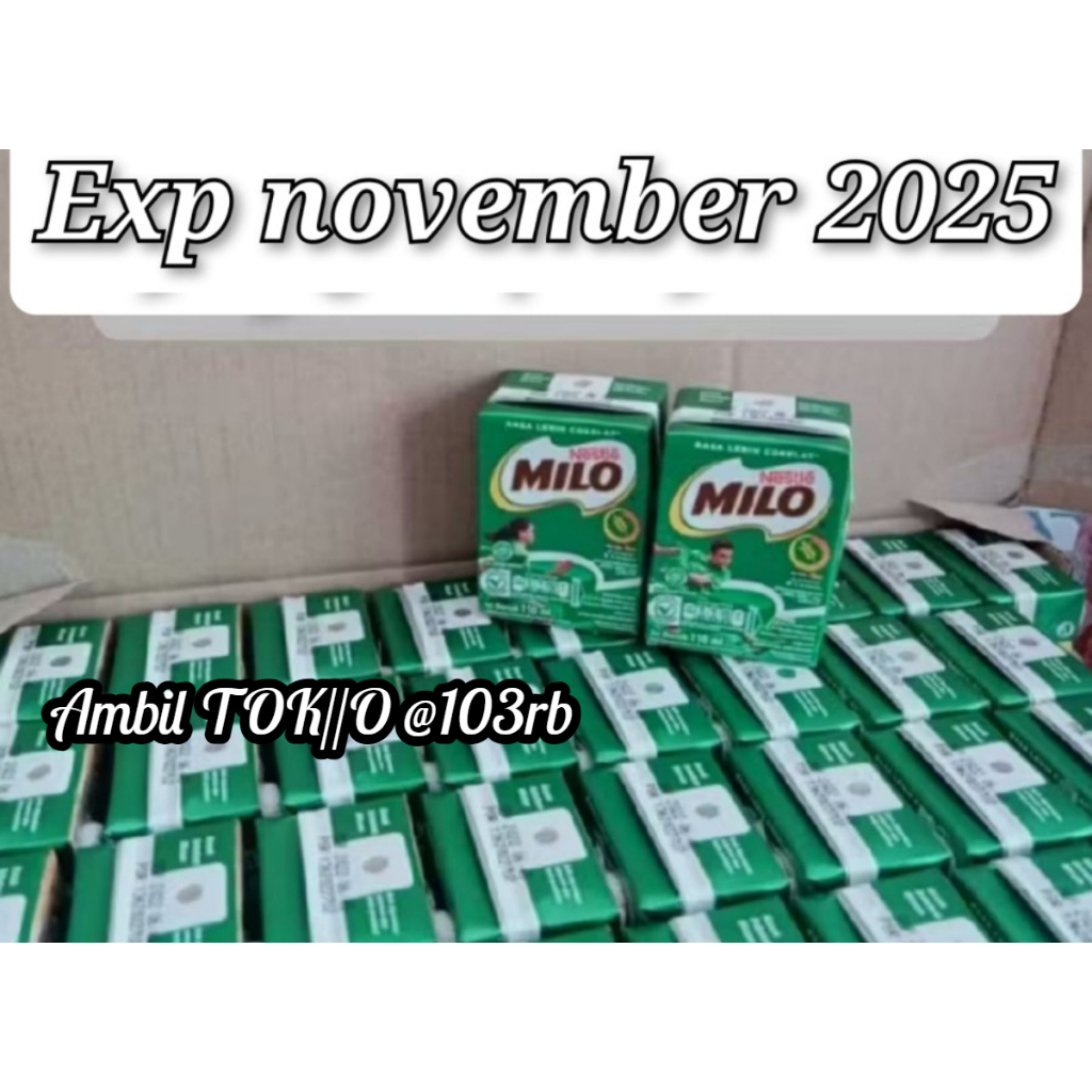 Jual Susu Milo 1 dus 110 ml isi 36 kotak active go 1 karton isi 36pcs ...