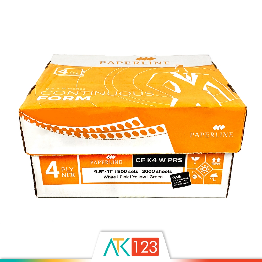 Jual Continuous Form Paperline 4 Ply Warna 9 1/2 x 11 in (K4 W PRS ...