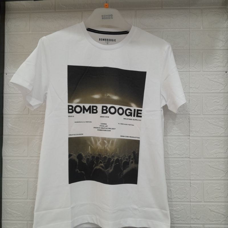 Jual kaos bombboogie original 100% Slimfit putih 12E69B4OW | Shopee Indonesia
