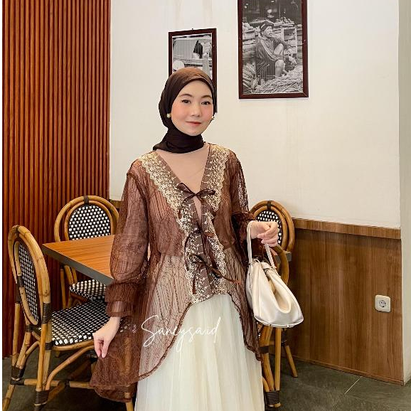 Jual Fairy Outer Brokat Kondangan - Brokat Outer Mewah - Tunic Brokat ...