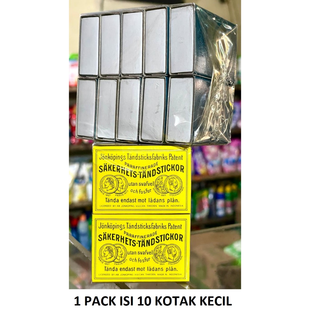 Jual Dollar Korek Api Kayu 1 Pak isi 10 Kotak Kecil ORIGINAL sakerhets ...