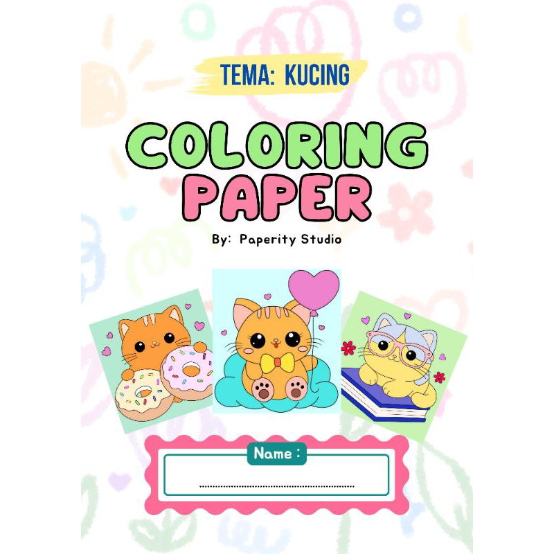 Jual Coloring Pages / coloring book / buku mewarnai kucing untuk anak ...