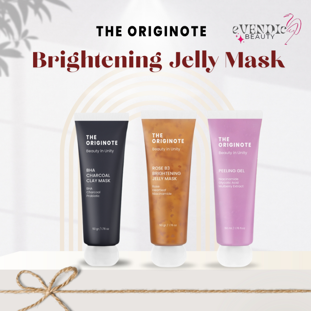 Jual READY The Originote Rose B3 Brightening Jelly Mask 50gr Masker Gel ...