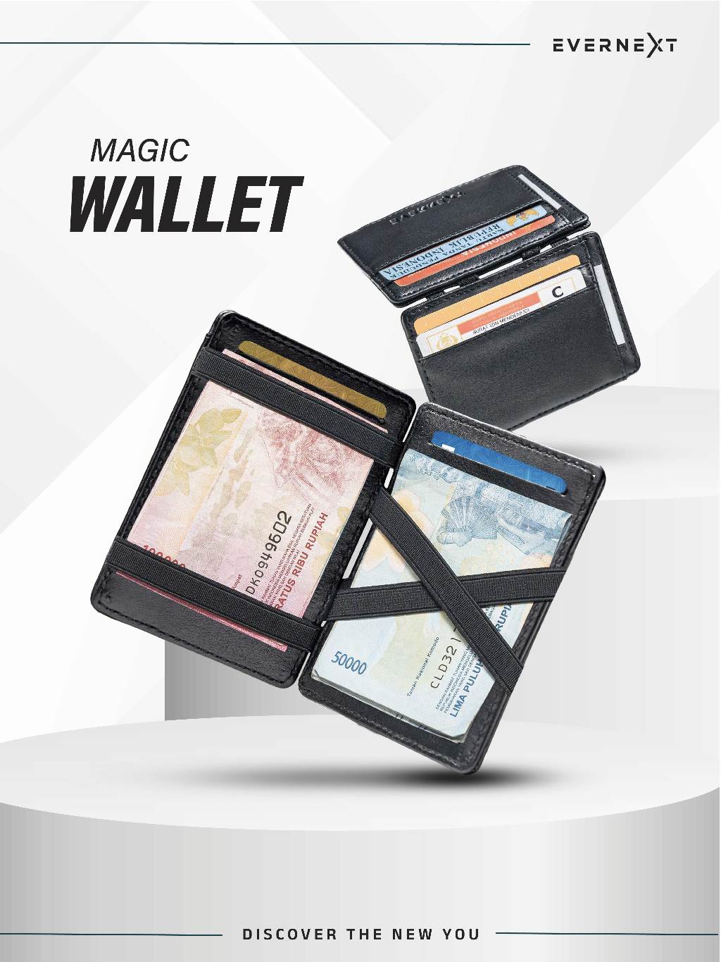 Jual Evernext Apparel - Dompet Lipat Pria Dompet Kulit Magic Wallet ...