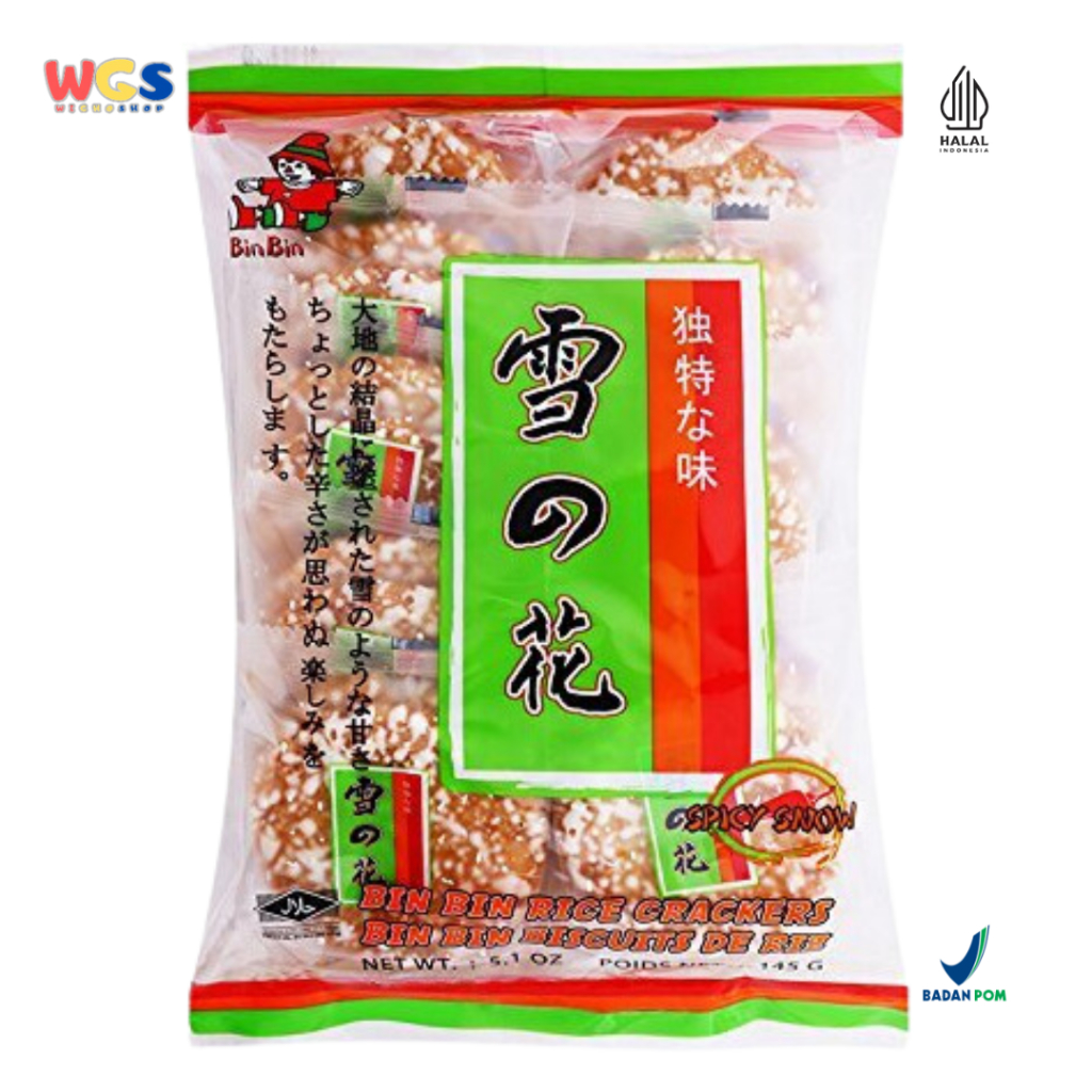 Jual Bin Bin Rice Crackers Spicy Snow 145g - Kerupuk Beras Pedas ...