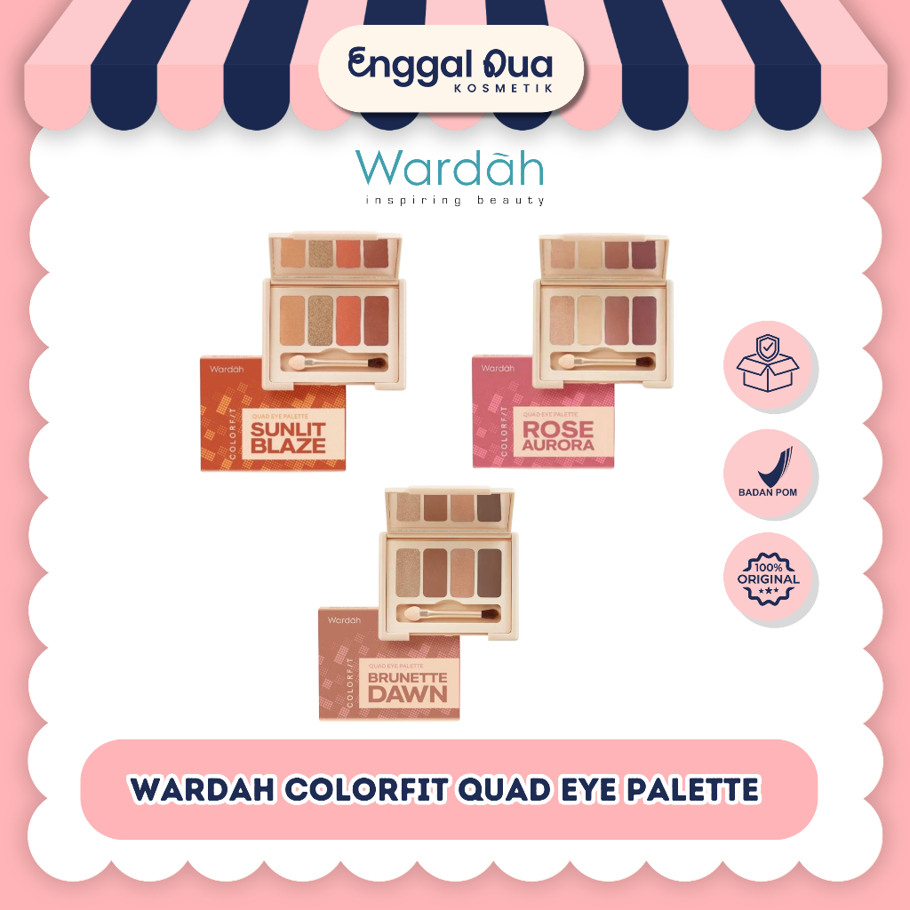 Jual Wardah Colorfit Quad Eye Palette - Eyeshadow 4 in 1 Pigmented ...