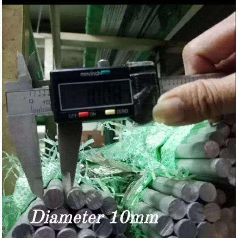Jual as aluminium 10mm/as bulat Round Bar aluminium 10mm panjang 50cm ...