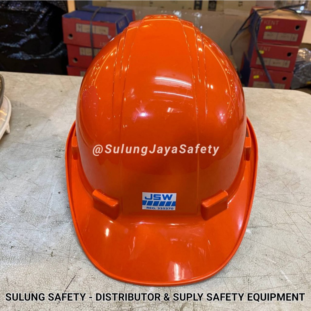 Jual SAFETY HELMET JSW ORANGE NEW FASTRACK + DAGU ORIGINAL 100% - HELM ...